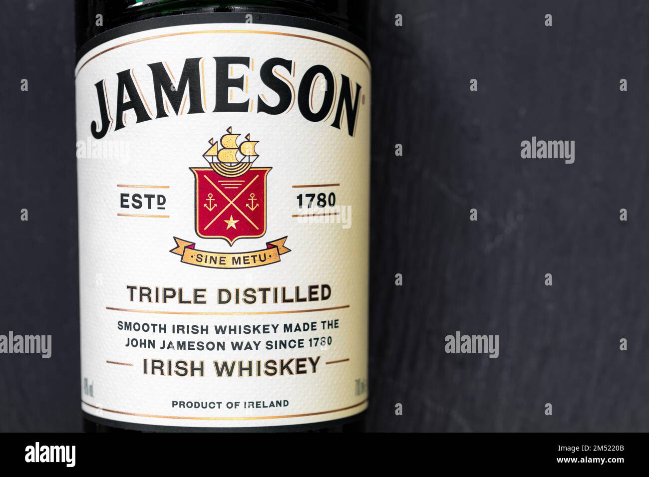 Dublin, Ireland - December 24, 2022: Jameson Irish Whiskey. New Jameson ...