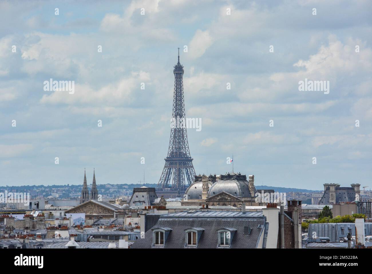 Paris from the height of the roofs. View of the capital of France from ...
