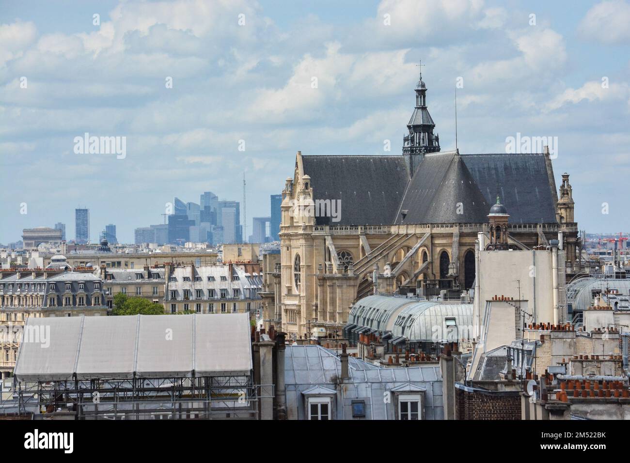 Paris from the height of the roofs. View of the capital of France from ...