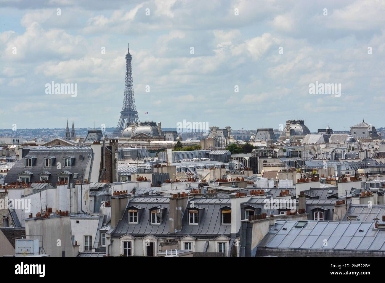 Paris from the height of the roofs. View of the capital of France from ...