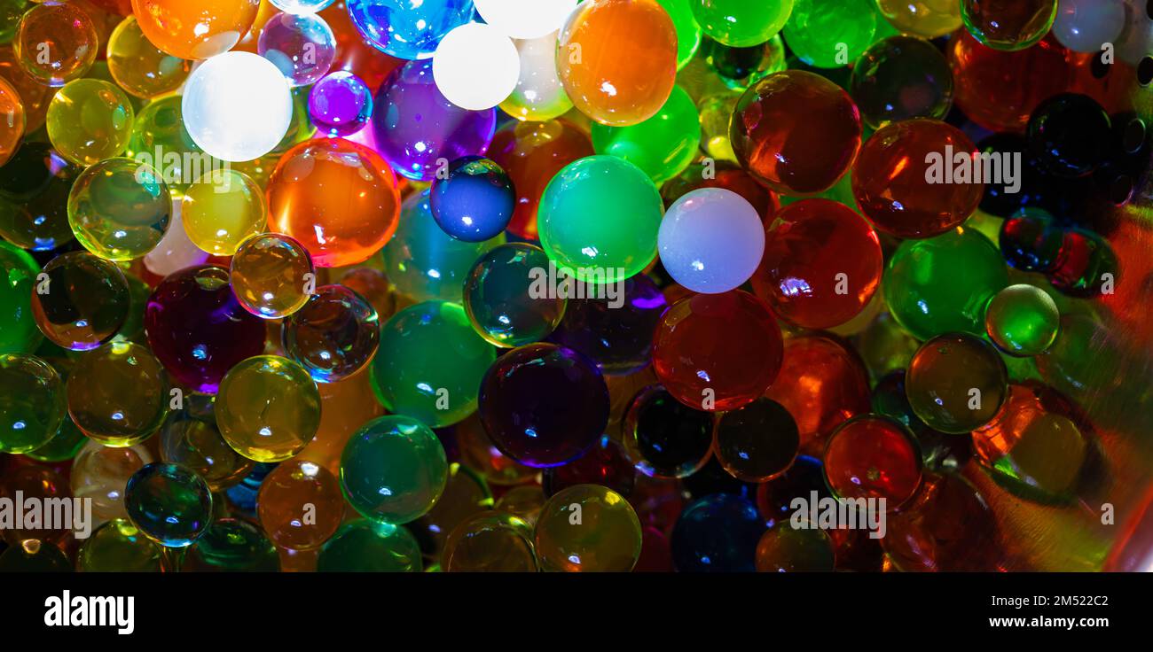 Colorful hydrogel balls as textured background for design purpose Stock ...