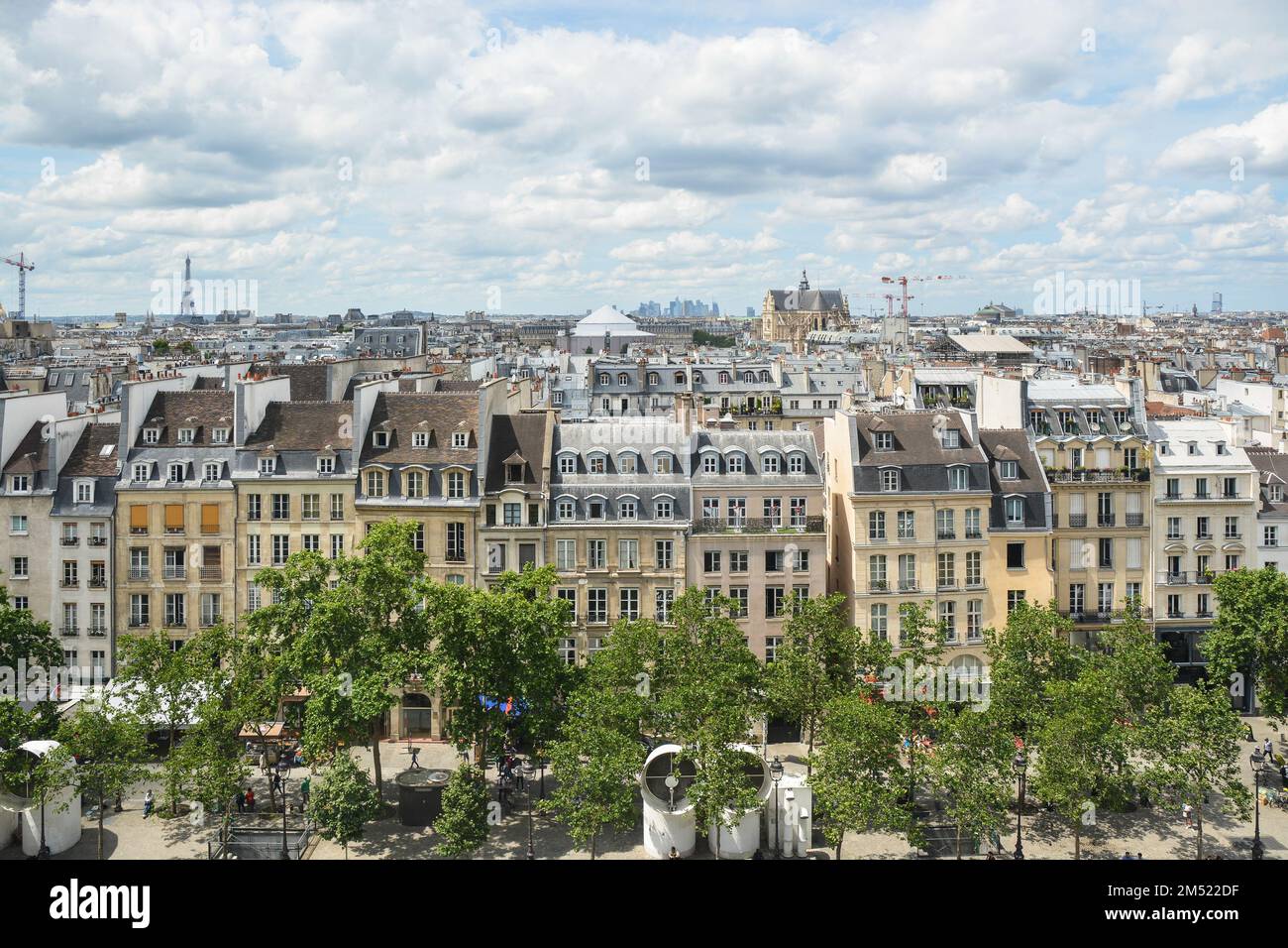 Paris from the height of the roofs. View of the capital of France from ...