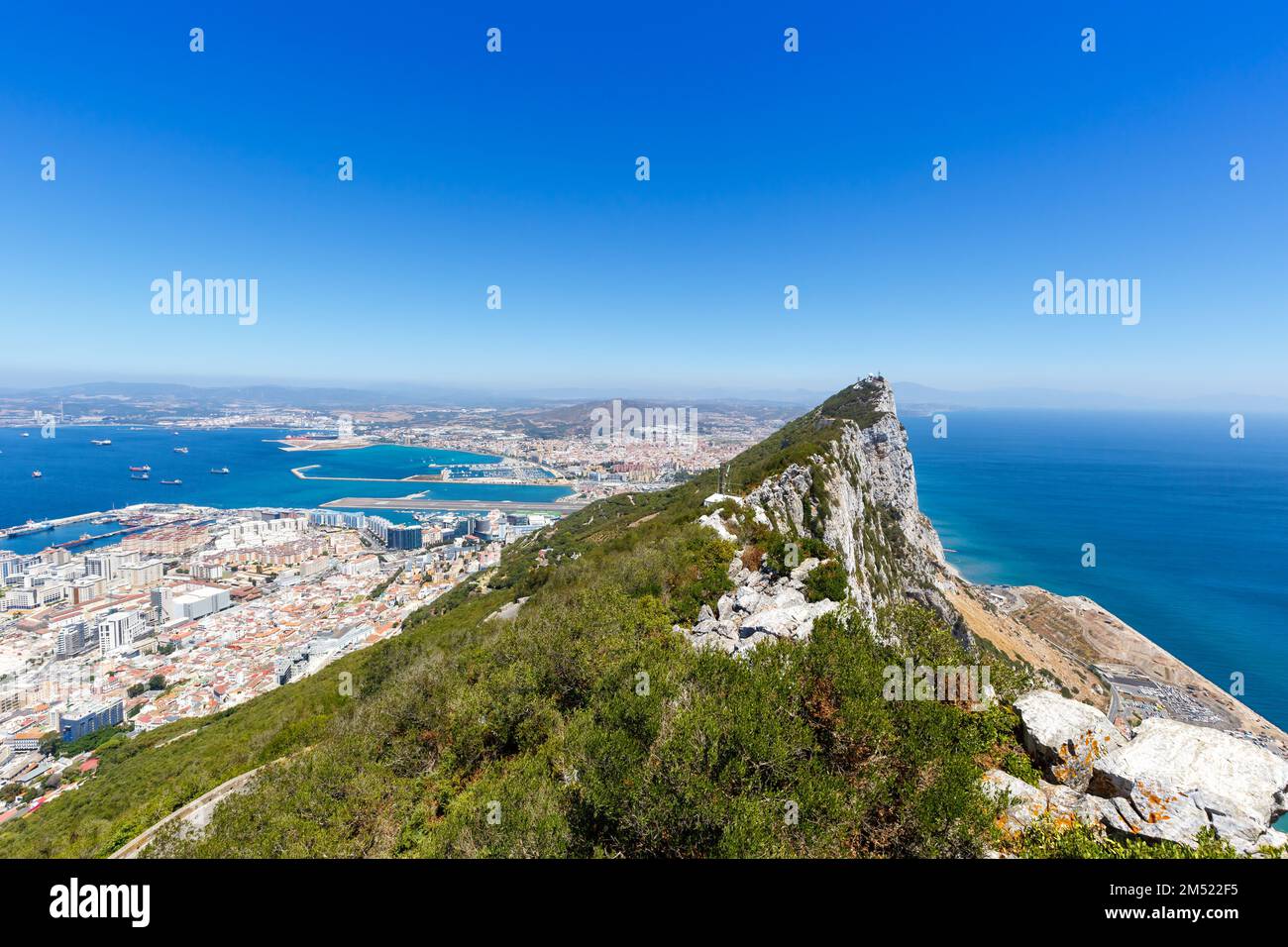 Gibraltar The Rock Mediterranean Sea travel traveling town overview ...