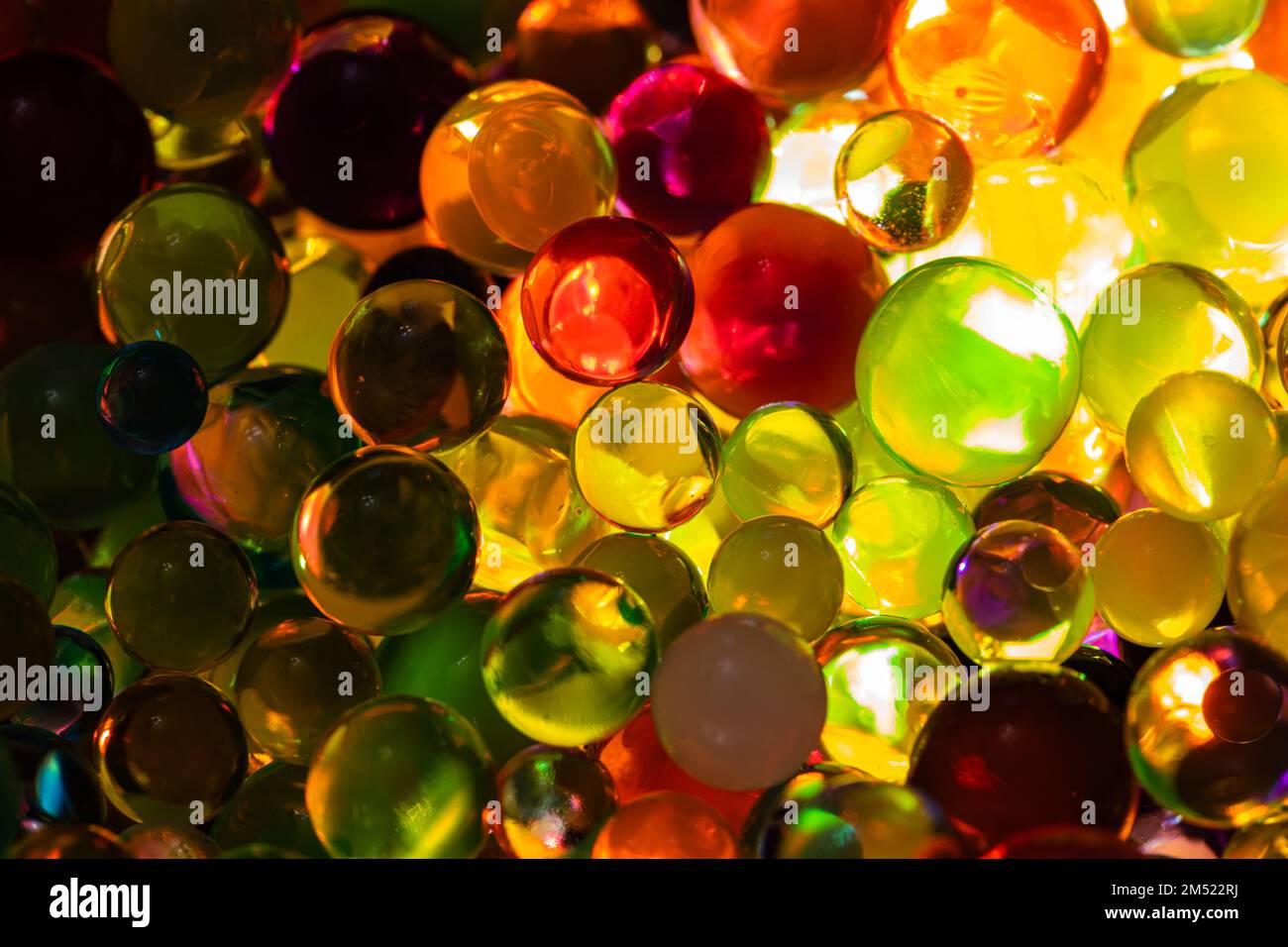 Colorful hydrogel balls as textured background for design purpose Stock ...
