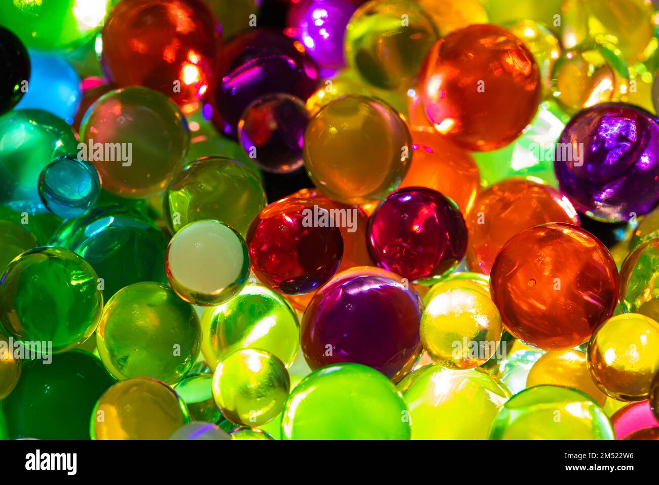 Colorful hydrogel balls as textured background for design purpose Stock ...