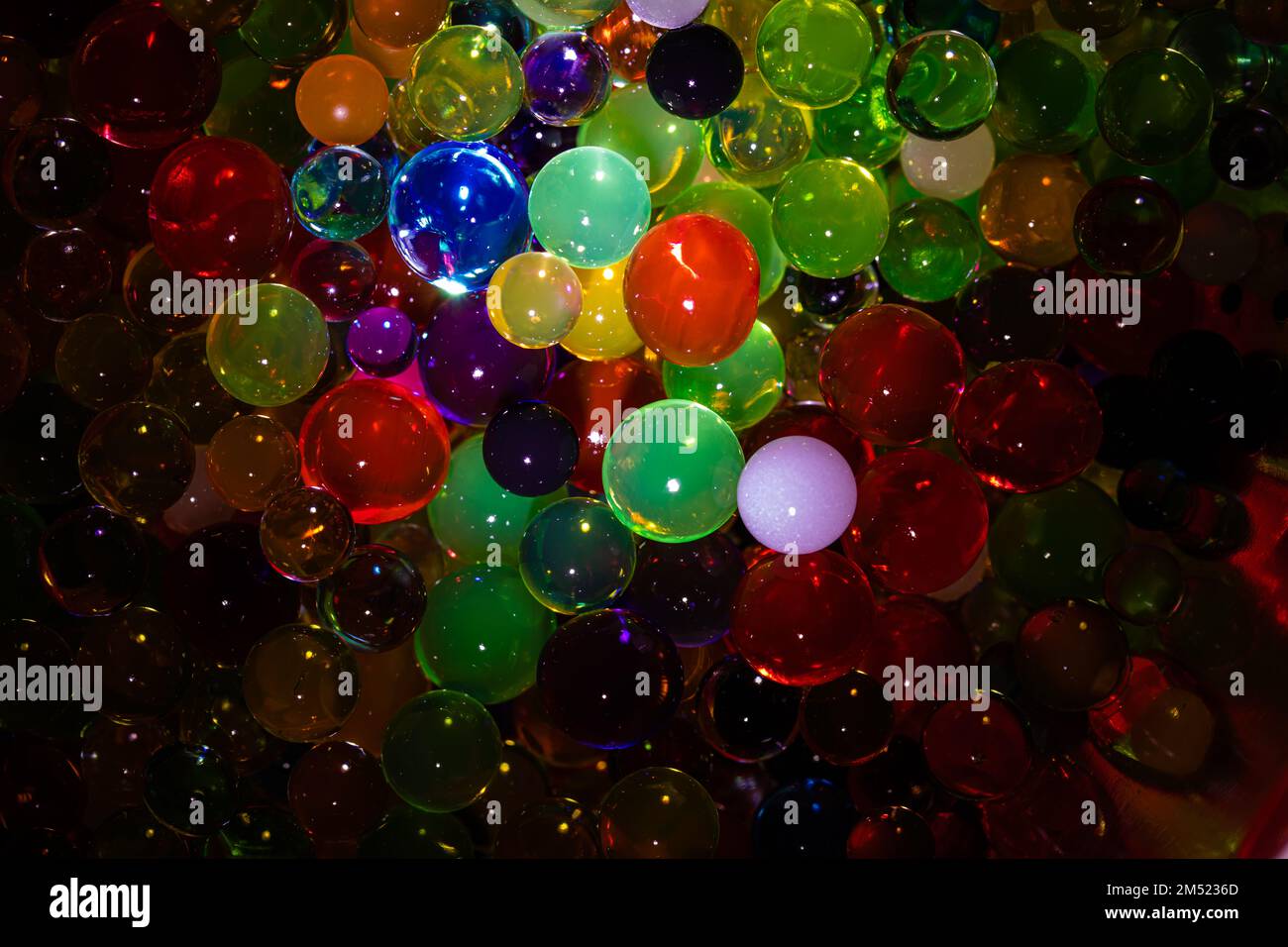 Colorful hydrogel balls as textured background for design purpose Stock ...