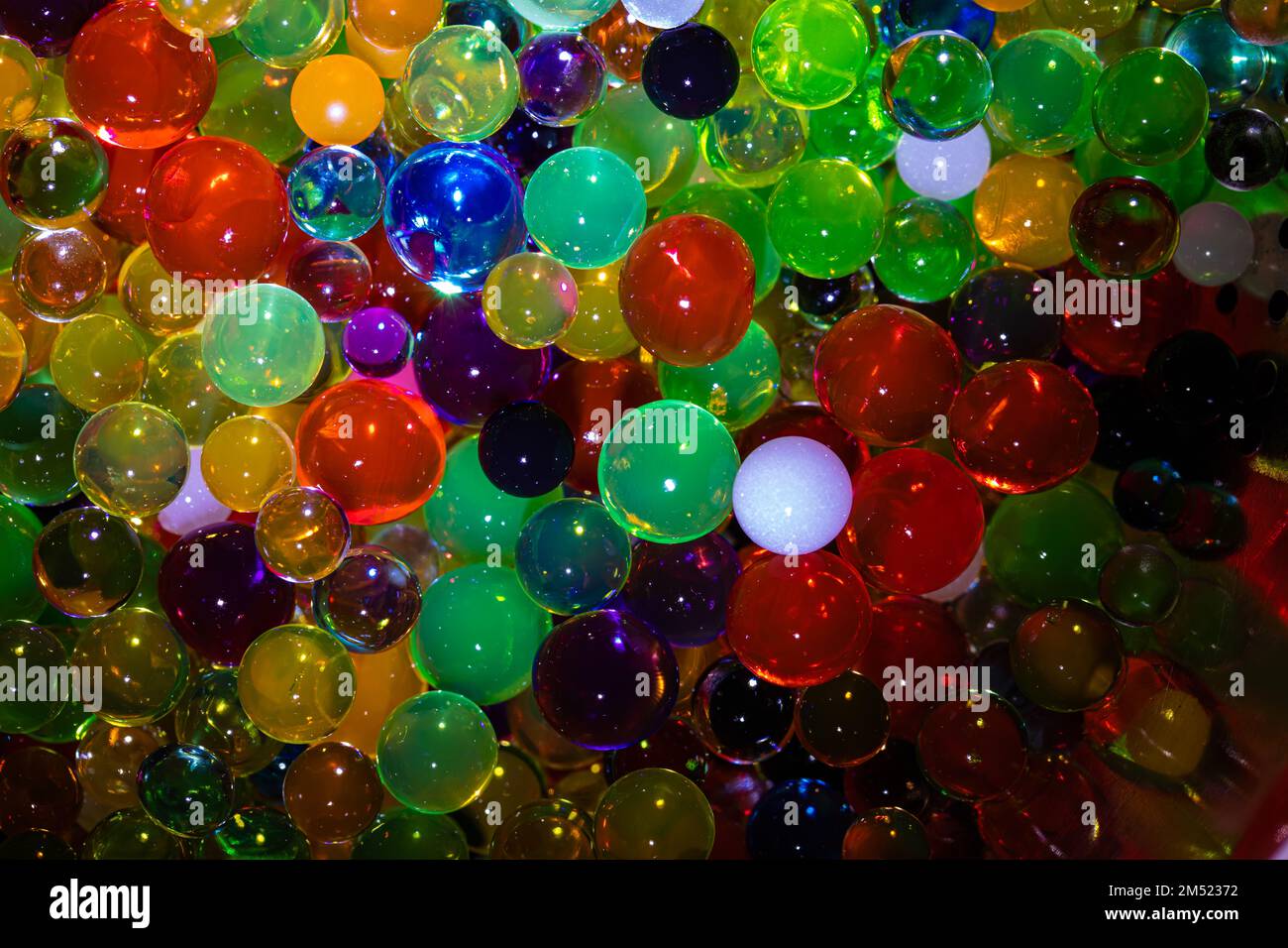 Colorful hydrogel balls as textured background for design purpose Stock ...