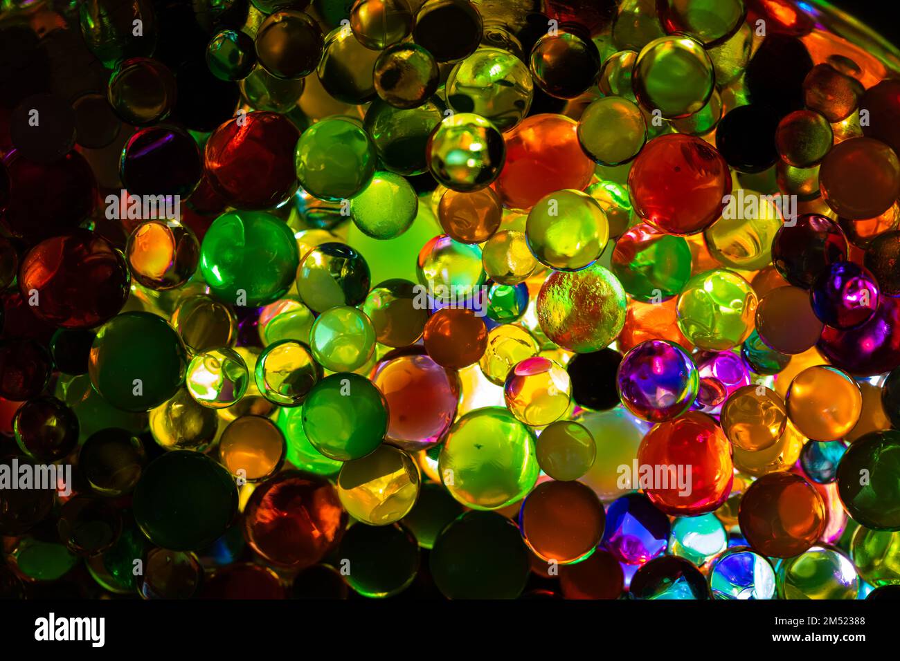 Colorful hydrogel balls as textured background for design purpose Stock ...