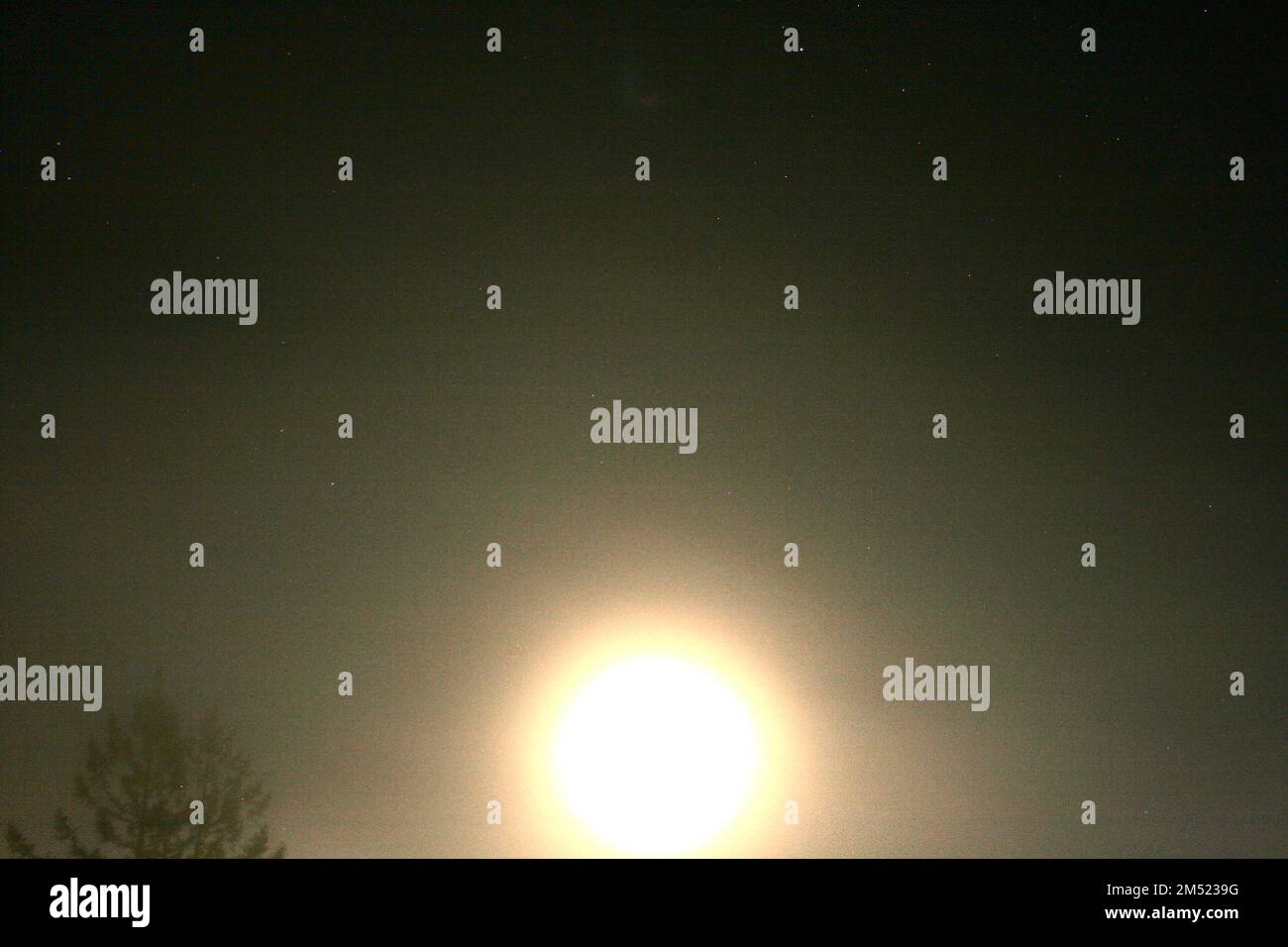 Full Moon over Fog Stock Photo - Alamy