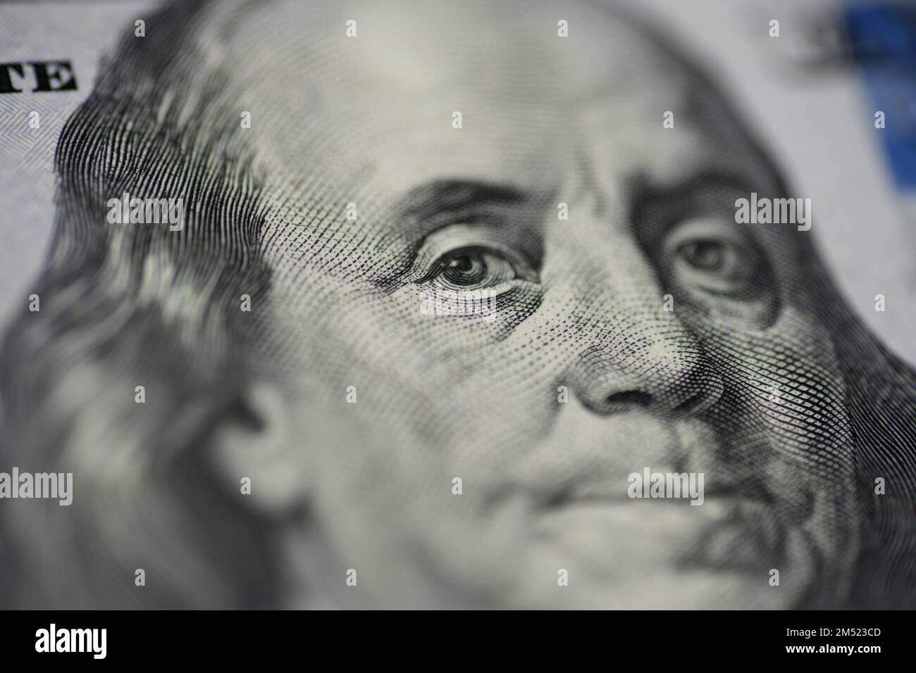 Benjamin franklin face banknote hi-res stock photography and images - Alamy