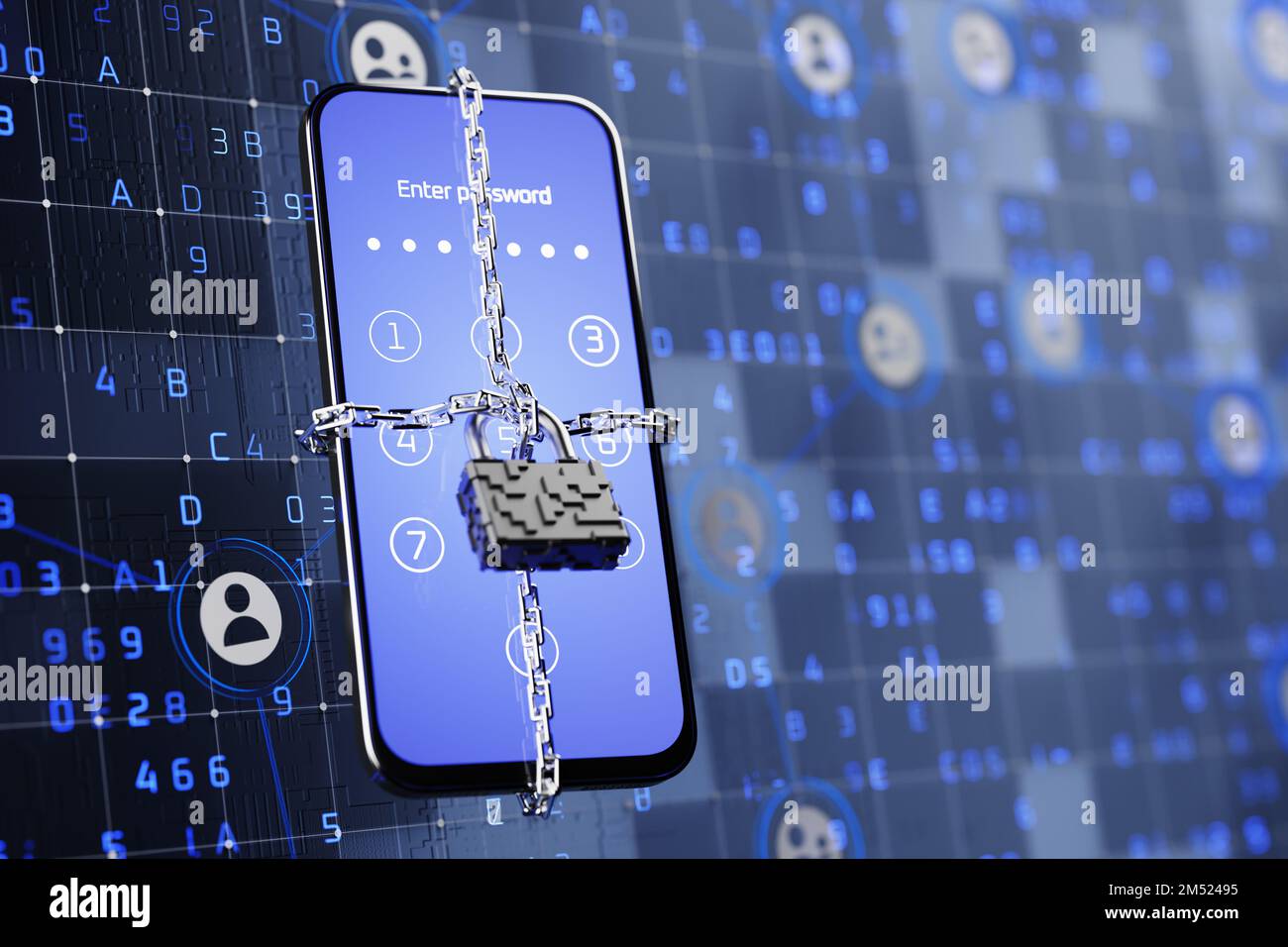 Prohibited applications on a smartphone. Blocking dangerous ...