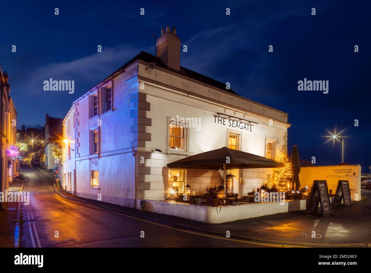 Christmas Eve at The Seagate Hotel on the quay overlooking the River ...