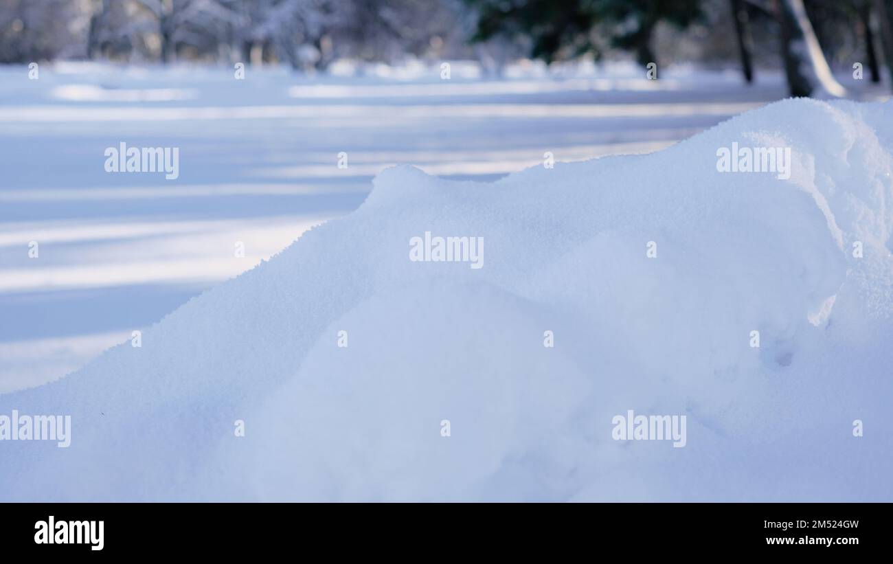 Natural winter background from snow falling on the ground Stock Photo ...