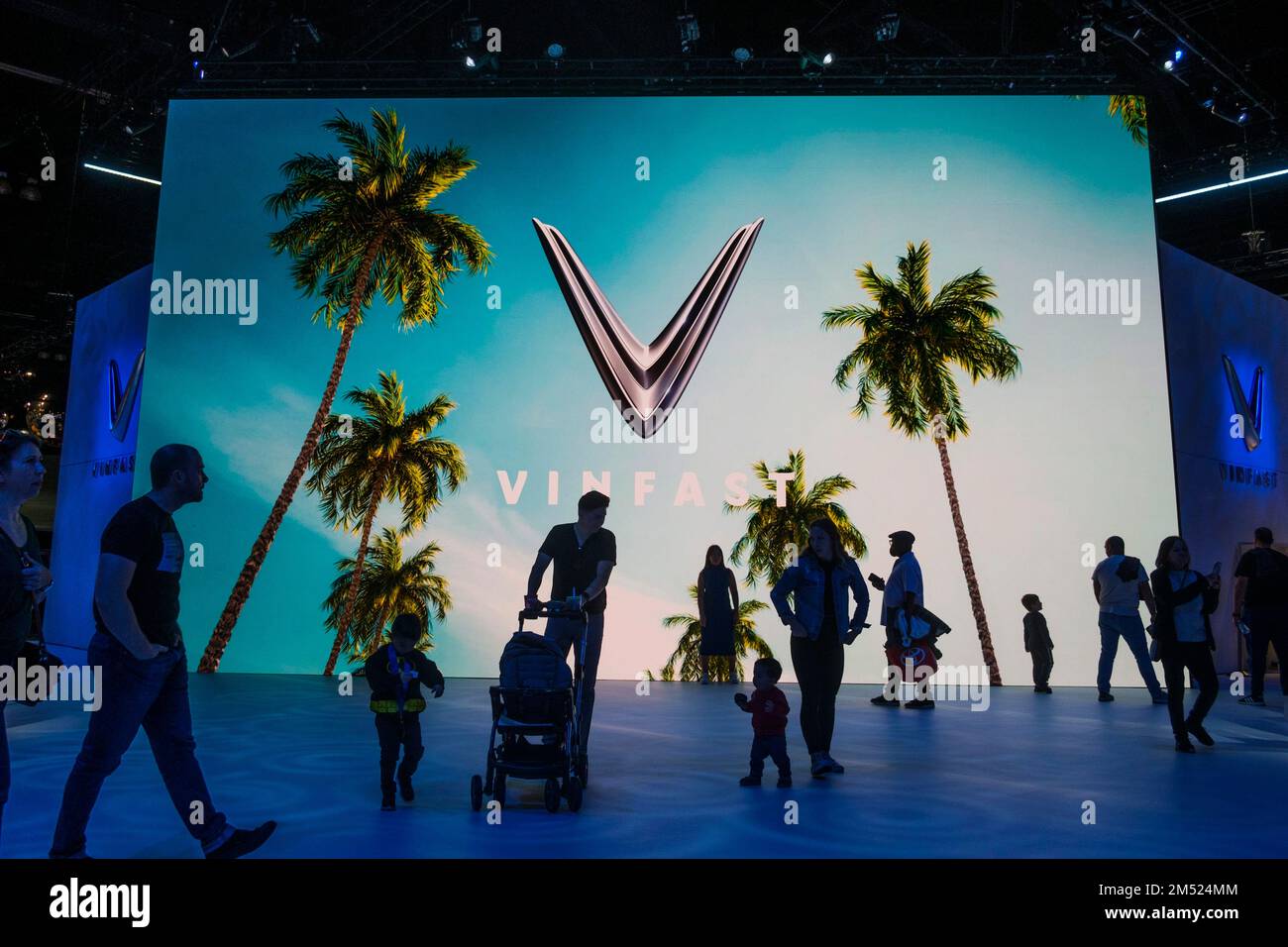 Vinfast car booth at 2022 Los Angeles Auto Show, Los Angeles Convention ...