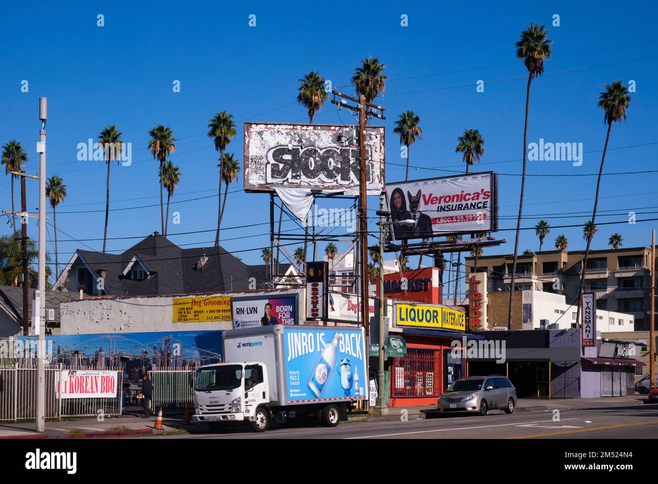 Koreatown, Olympic Blvd., Los Angeles, California, United States of ...