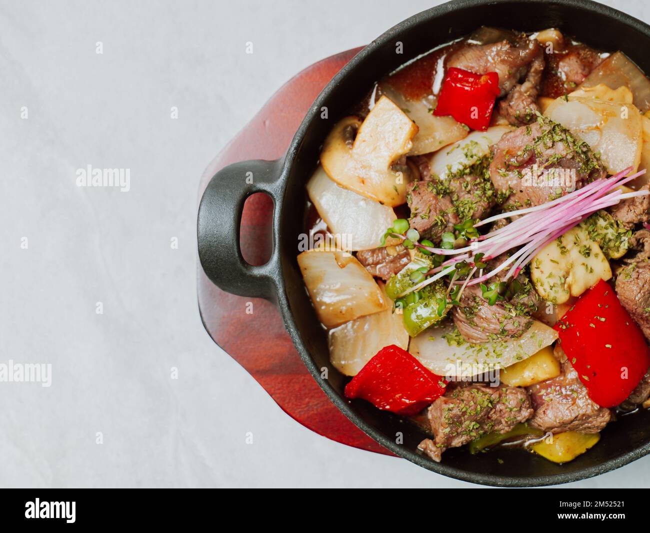 Grilled beef chop steak dish Stock Photo - Alamy