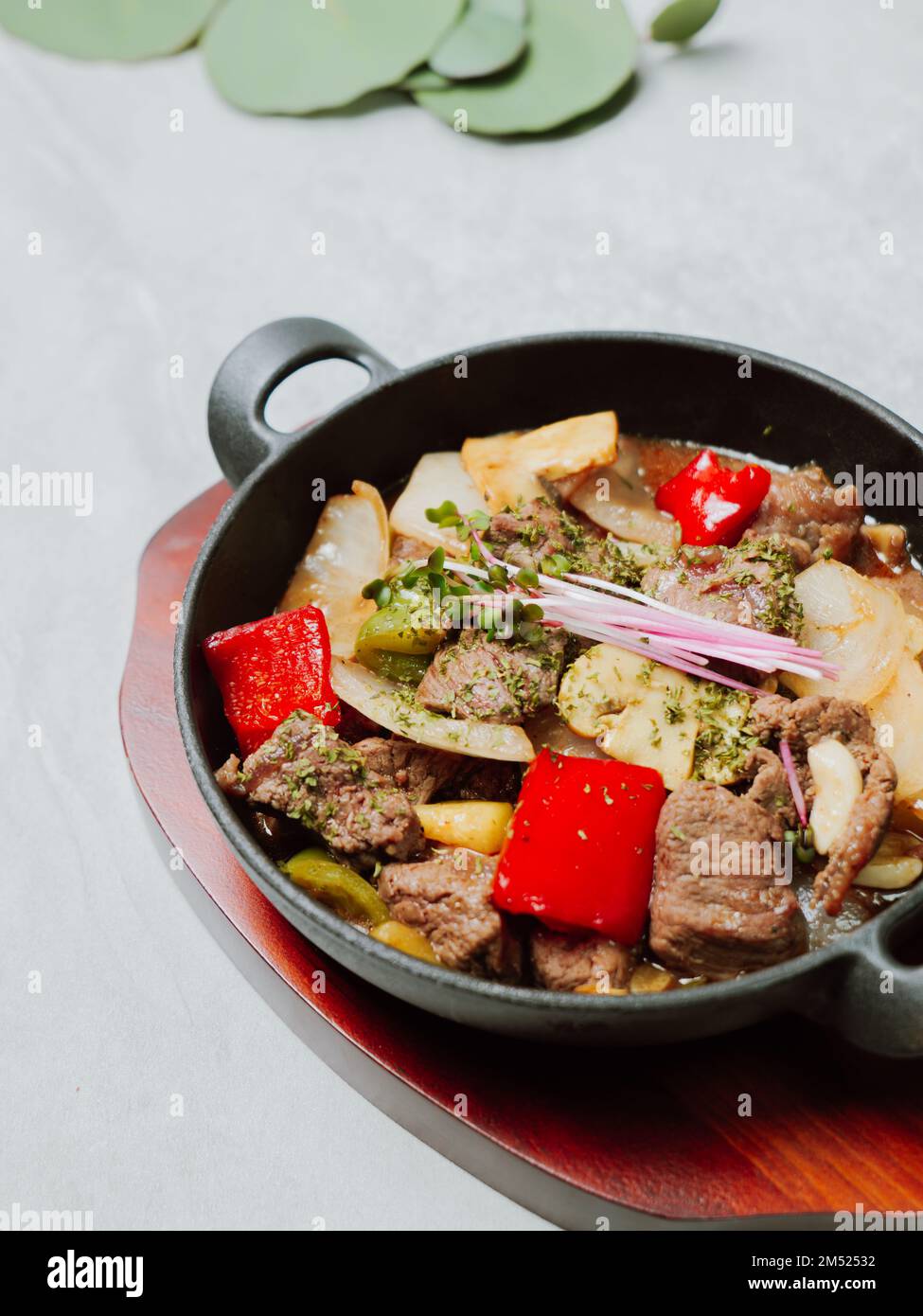 Grilled beef chop steak dish Stock Photo - Alamy