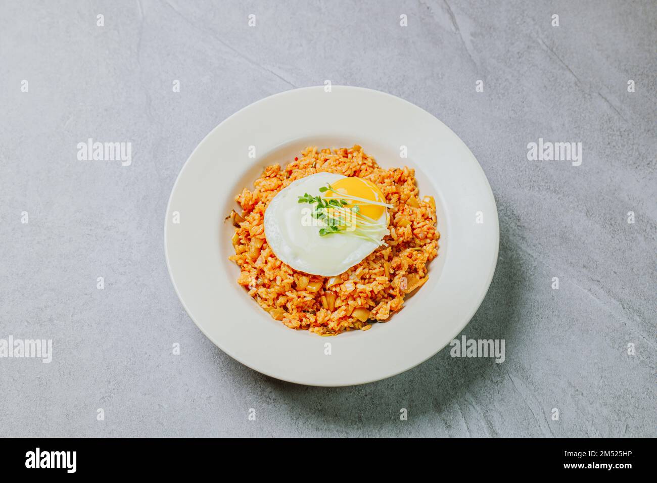 Kimchibokkeumbap, Korean Kimchi Fried Rice : Rice fried with finely ...