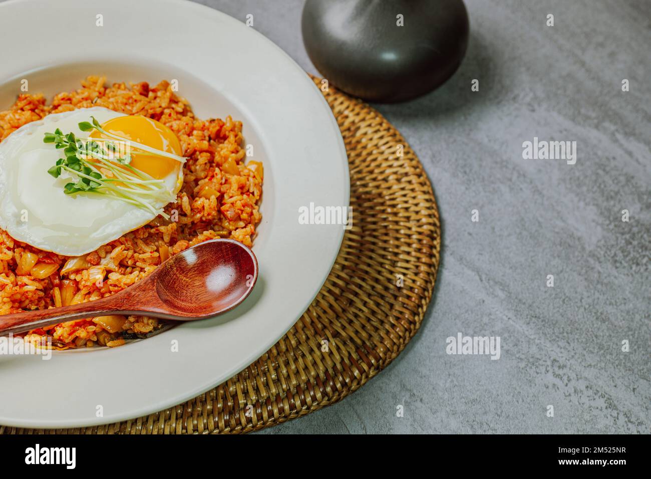 Kimchibokkeumbap, Korean Kimchi Fried Rice : Rice fried with finely ...