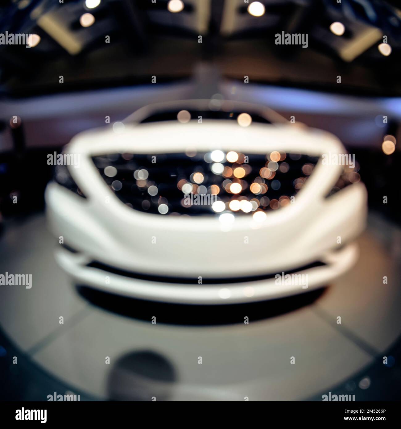 Blurred, out of focus image of a car taken with medium format film ...