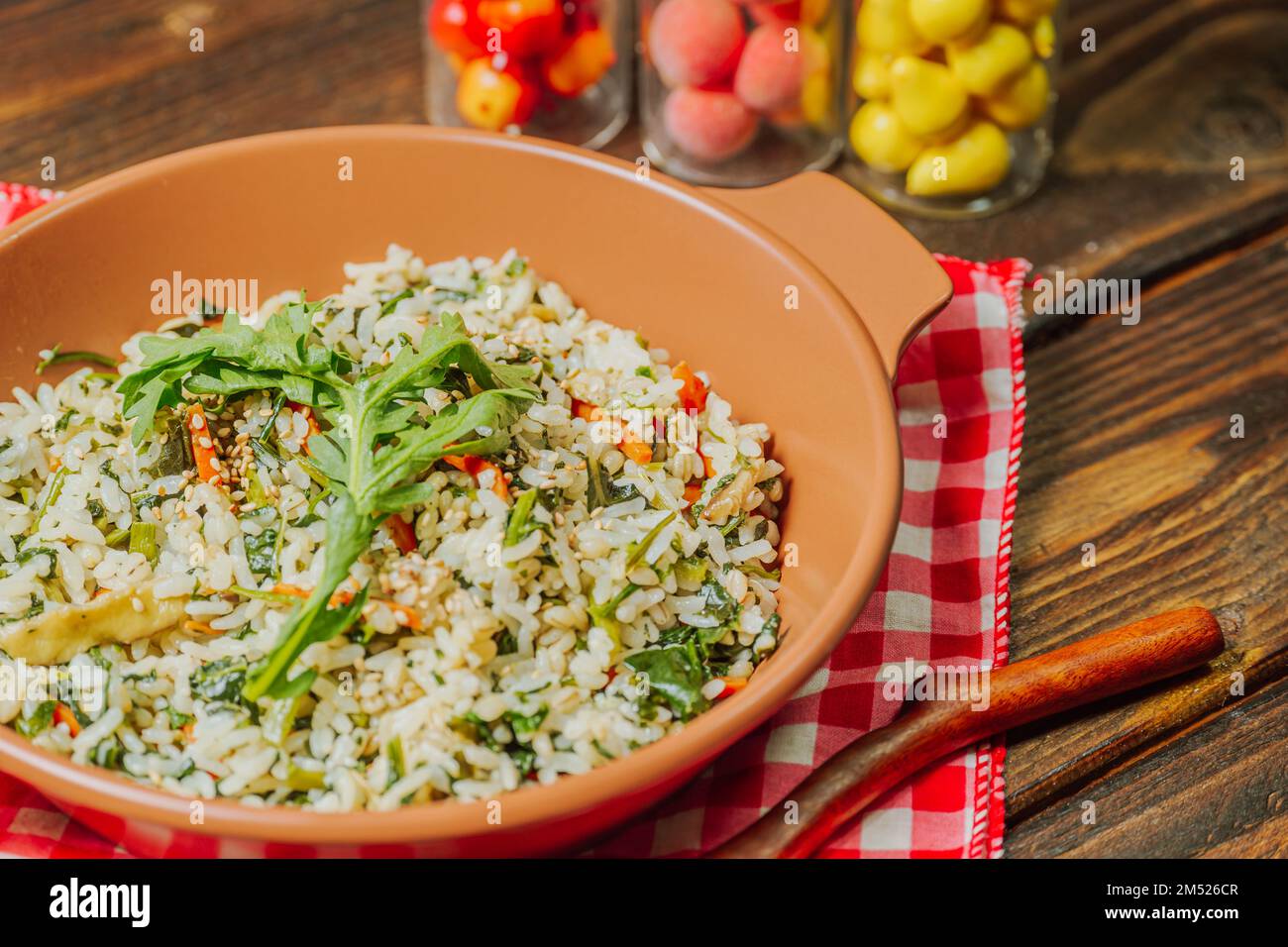 Korean healthy food namul bibimbap dish Stock Photo - Alamy