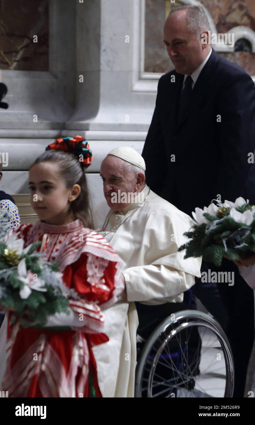 December 24, 2022 - POPE FRANCIS presides Christamans Eve Mass In St ...