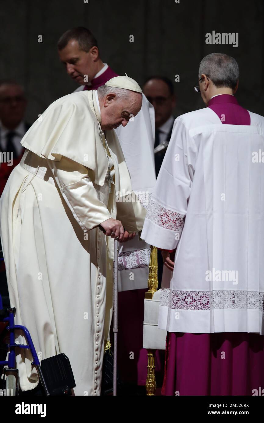December 24, 2022 - POPE FRANCIS presides Christamans Eve Mass In St ...