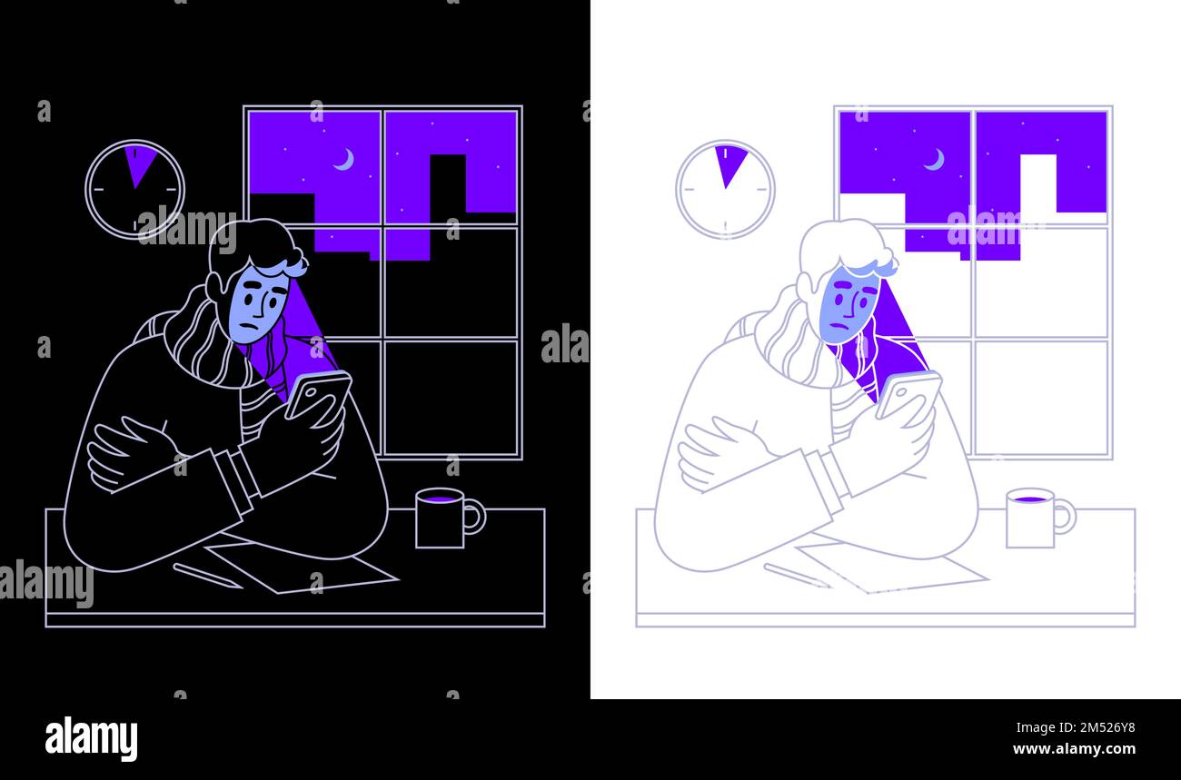 Blackout concept with a man sitting by the window in the dark. Vector ...