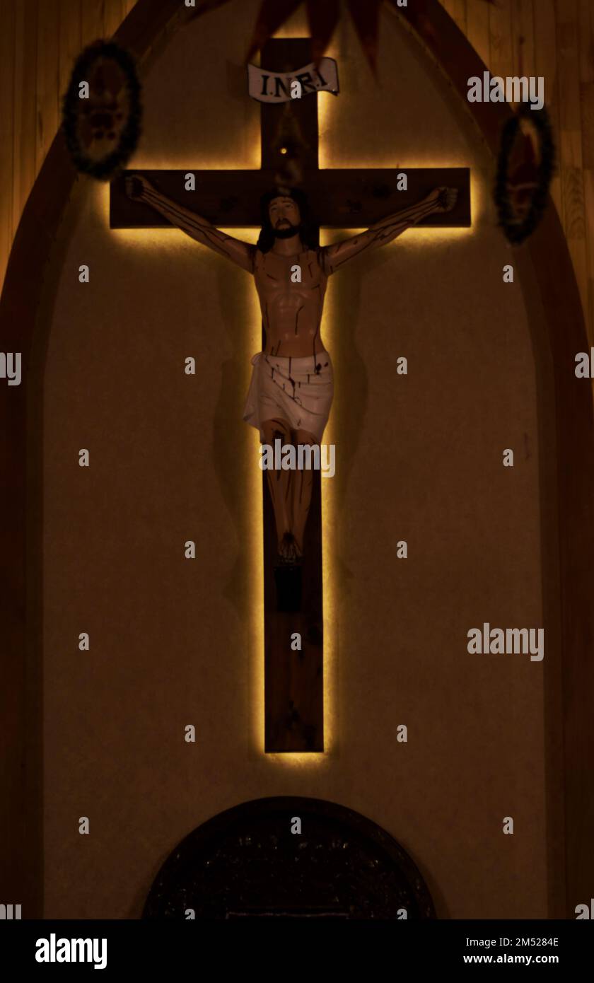 Srinagar, India. 24th Dec, 2022. Jesus Christ On The Cross eliminated ...