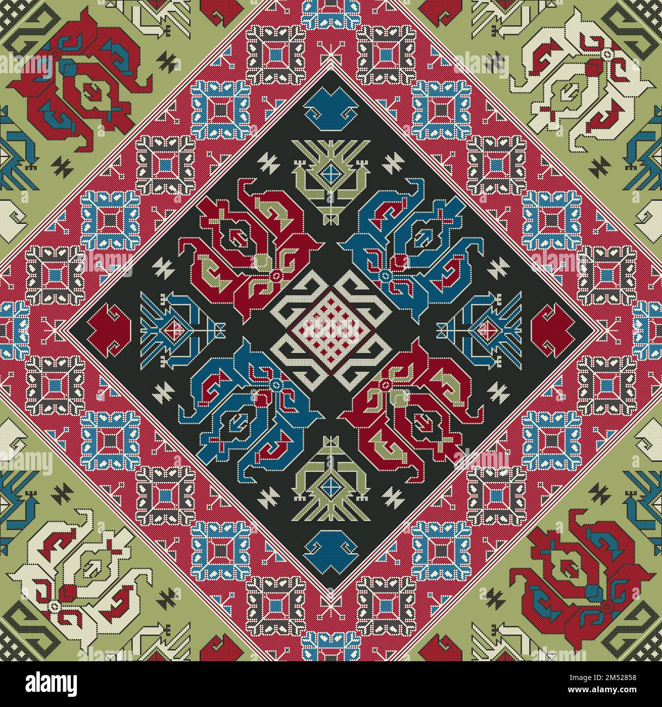 Traditional Kilim vector seamless pattern Stock Vector Image & Art - Alamy