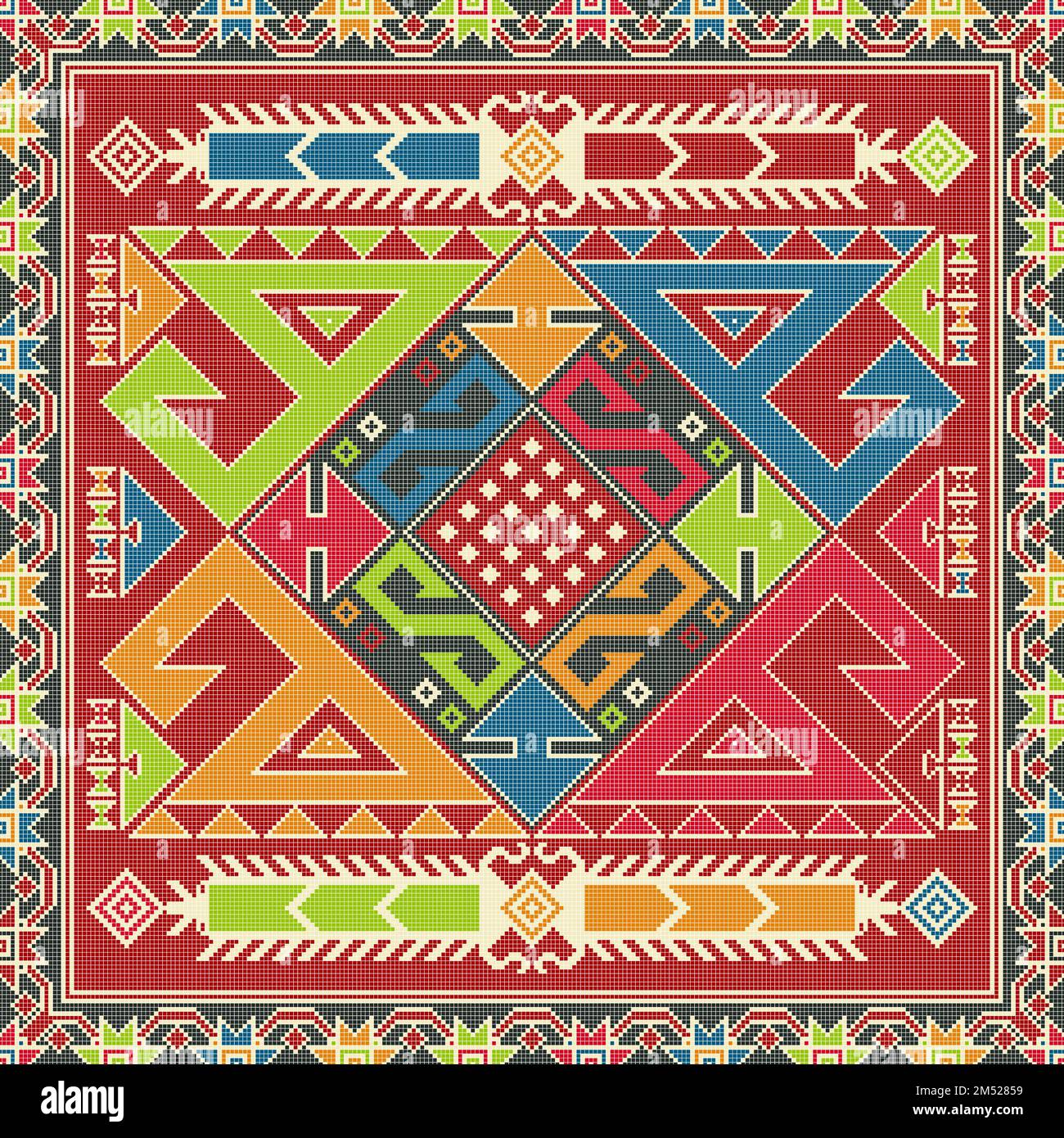 Traditional Kilim vector seamless pattern Stock Vector Image & Art - Alamy