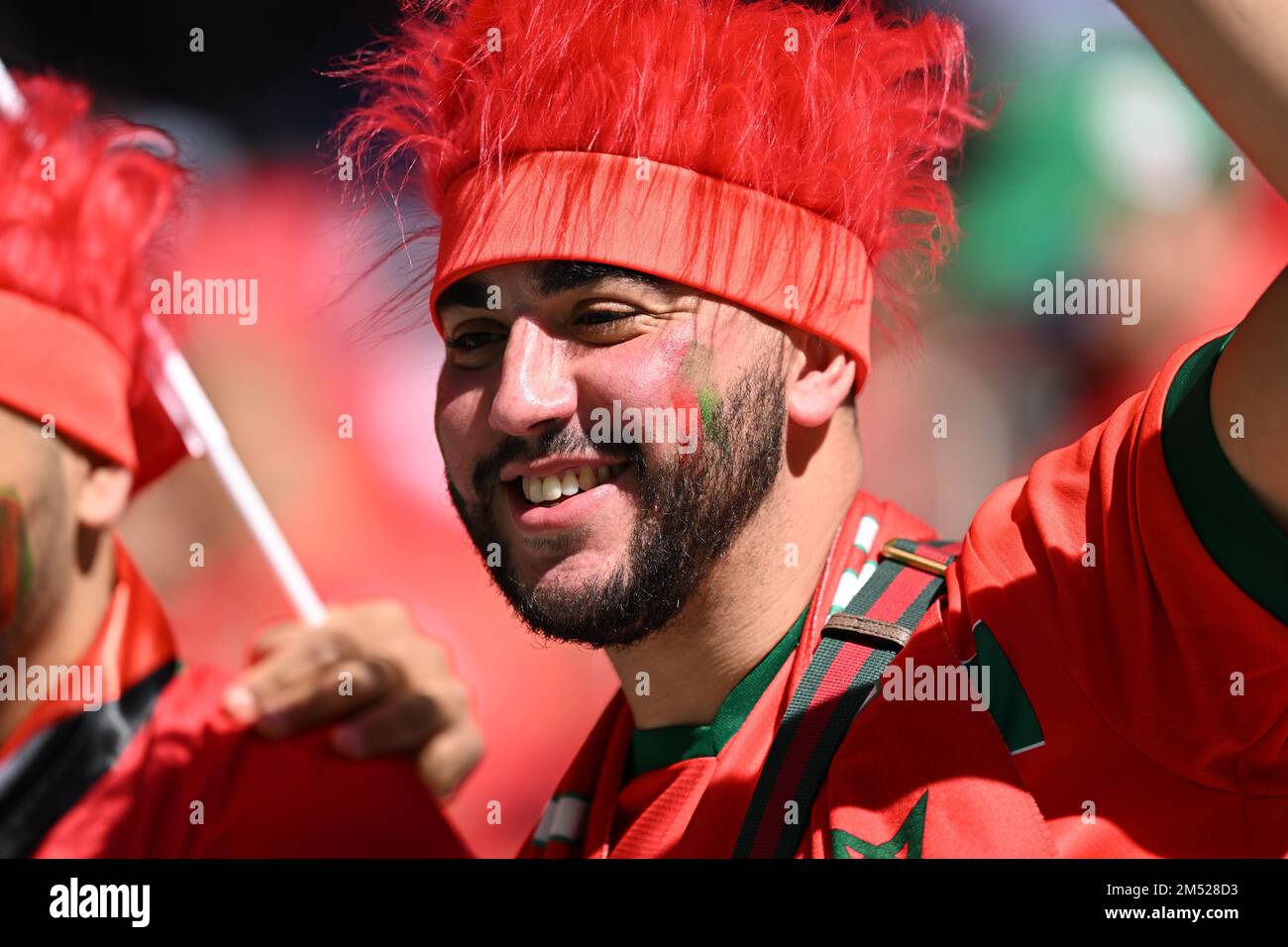 Fans pictured during the FIFA 2022 World Cup group match between Morocco v Croatia, Al Bayt ...