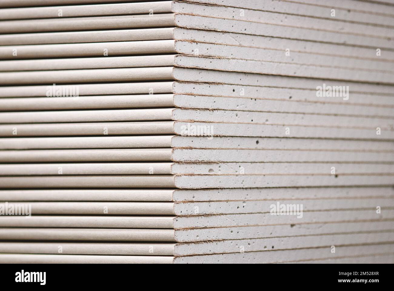 Drywall standard gypsum panels, wallboards plasterboard stacked in ...