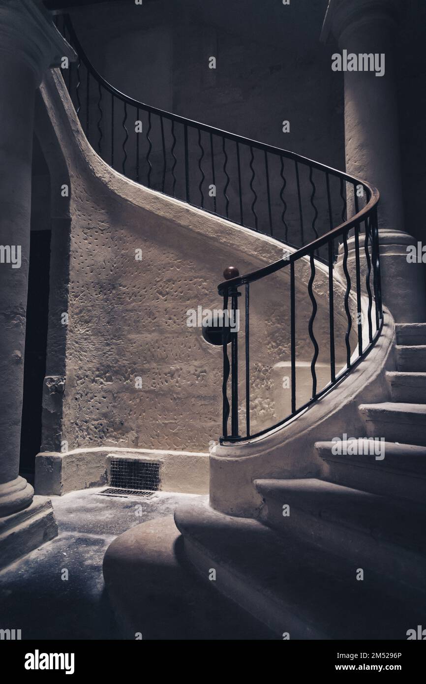 Dramatic stairs interior hi-res stock photography and images - Alamy