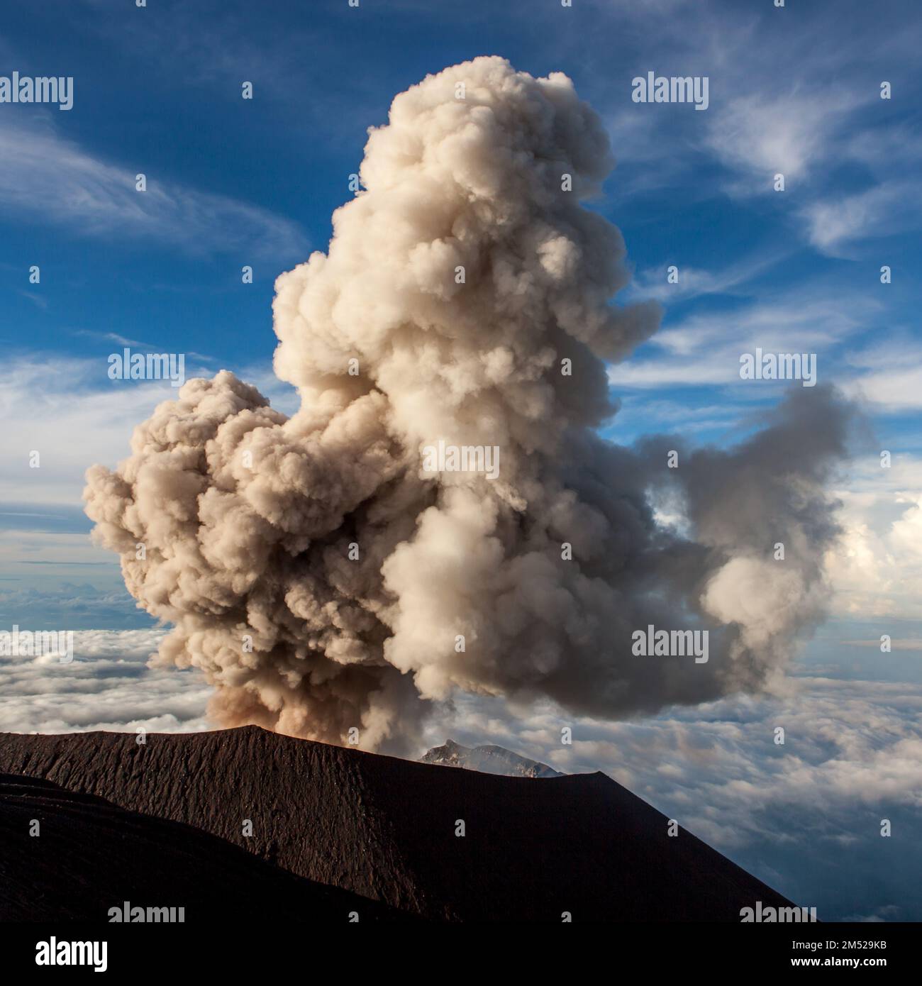 Semeru Volcano Eruption. Mt. Semeru erupts cloud of ash. Java island ...