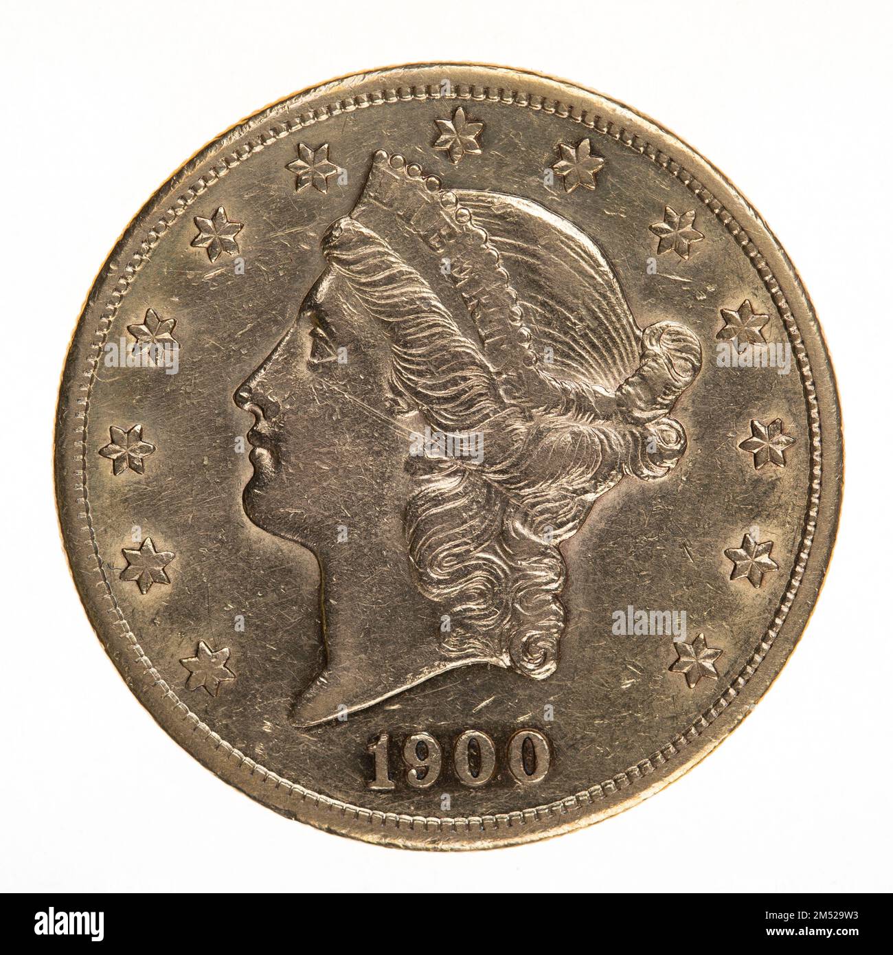 1900 Liberty Head Twenty Dollar Gold Coin Stock Photo - Alamy