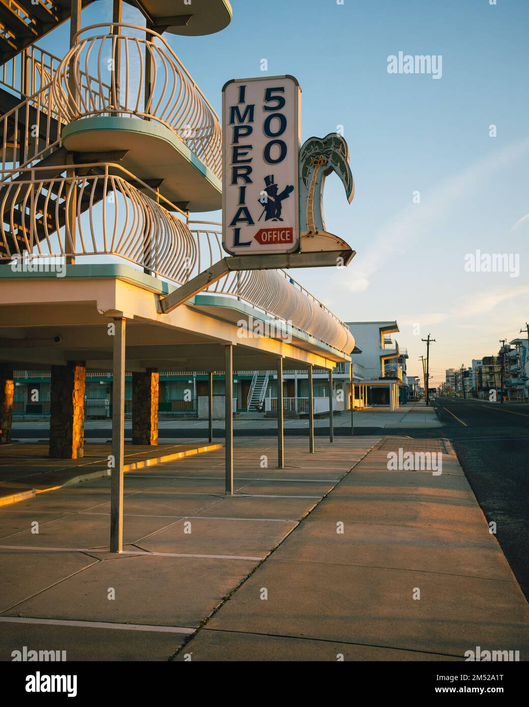 Imperial 500 Motel vintage sign, Wildwood Crest, New Jersey Stock Photo ...