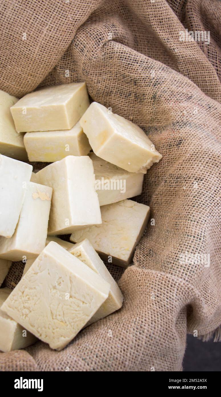 Collection of bars of fragrant hand made organic soap Stock Photo - Alamy