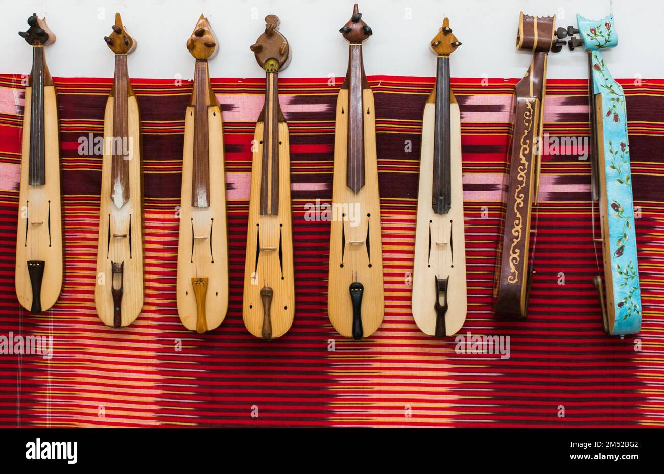 Set of models of musical instruments kemancha made of wood Stock Photo ...