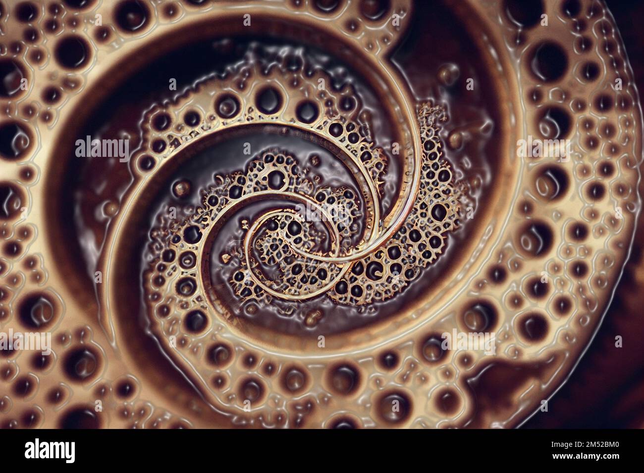 A top view of an abstract background swirl of foam Stock Photo - Alamy