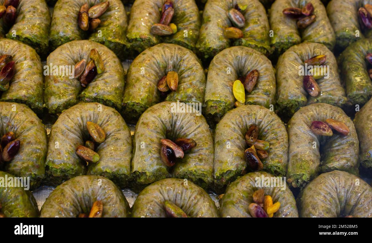 Traditional Turkish dessert Baklava from Istanbul Turkey Stock Photo ...