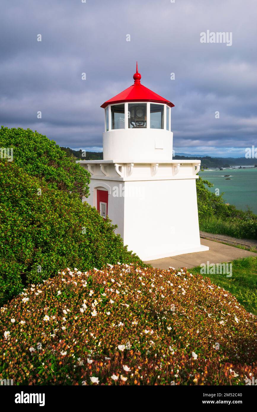 The Trinidad Memorial Lighthouse, Trinidad, California USA Stock Photo ...