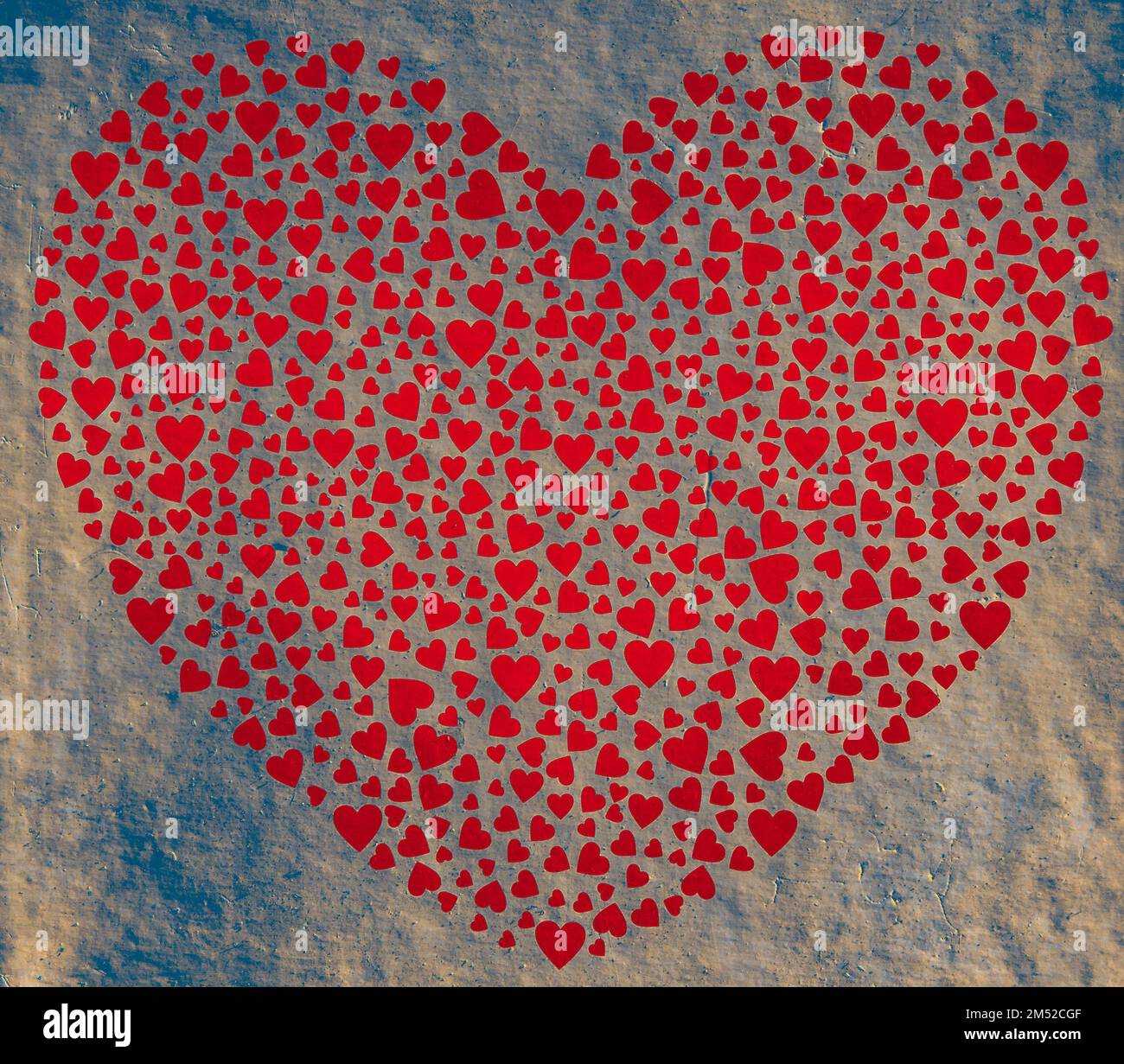 Colorful decorative objects in the shape of a heart Stock Photo - Alamy