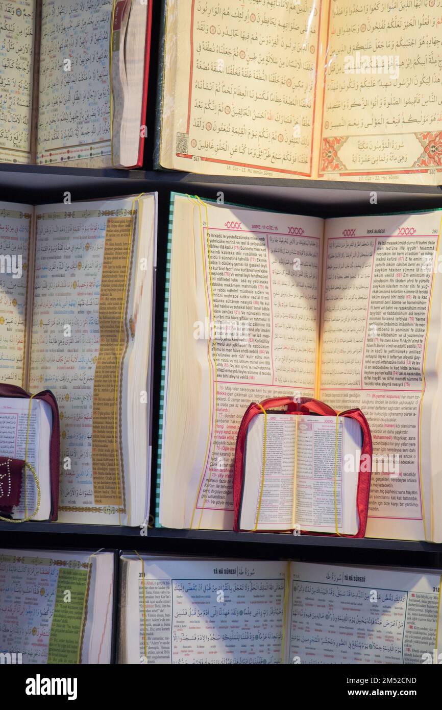 Islamic Holy Book Quran on the market shelf Stock Photo - Alamy