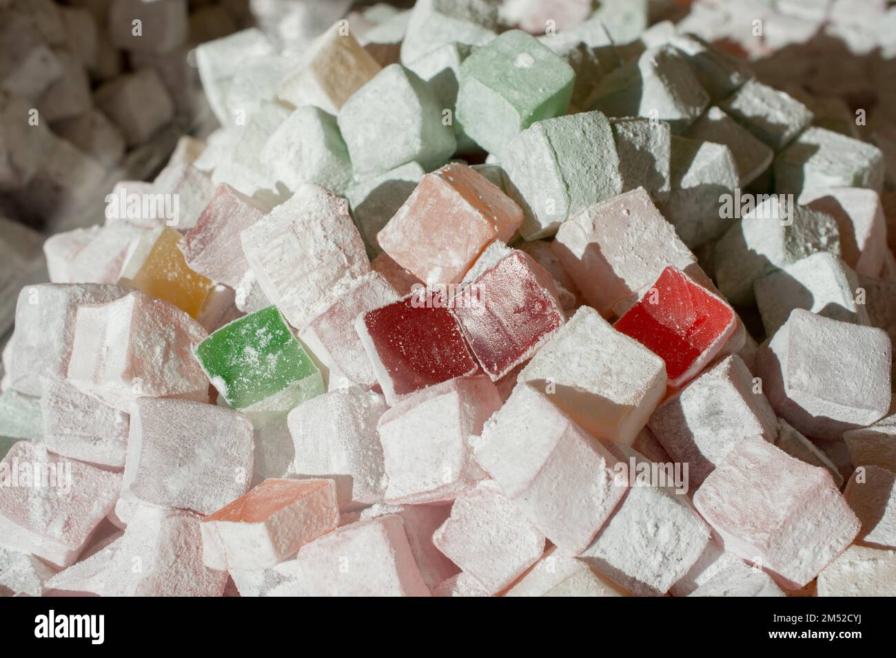 Load of traditional turkish delight lokum candy Stock Photo - Alamy
