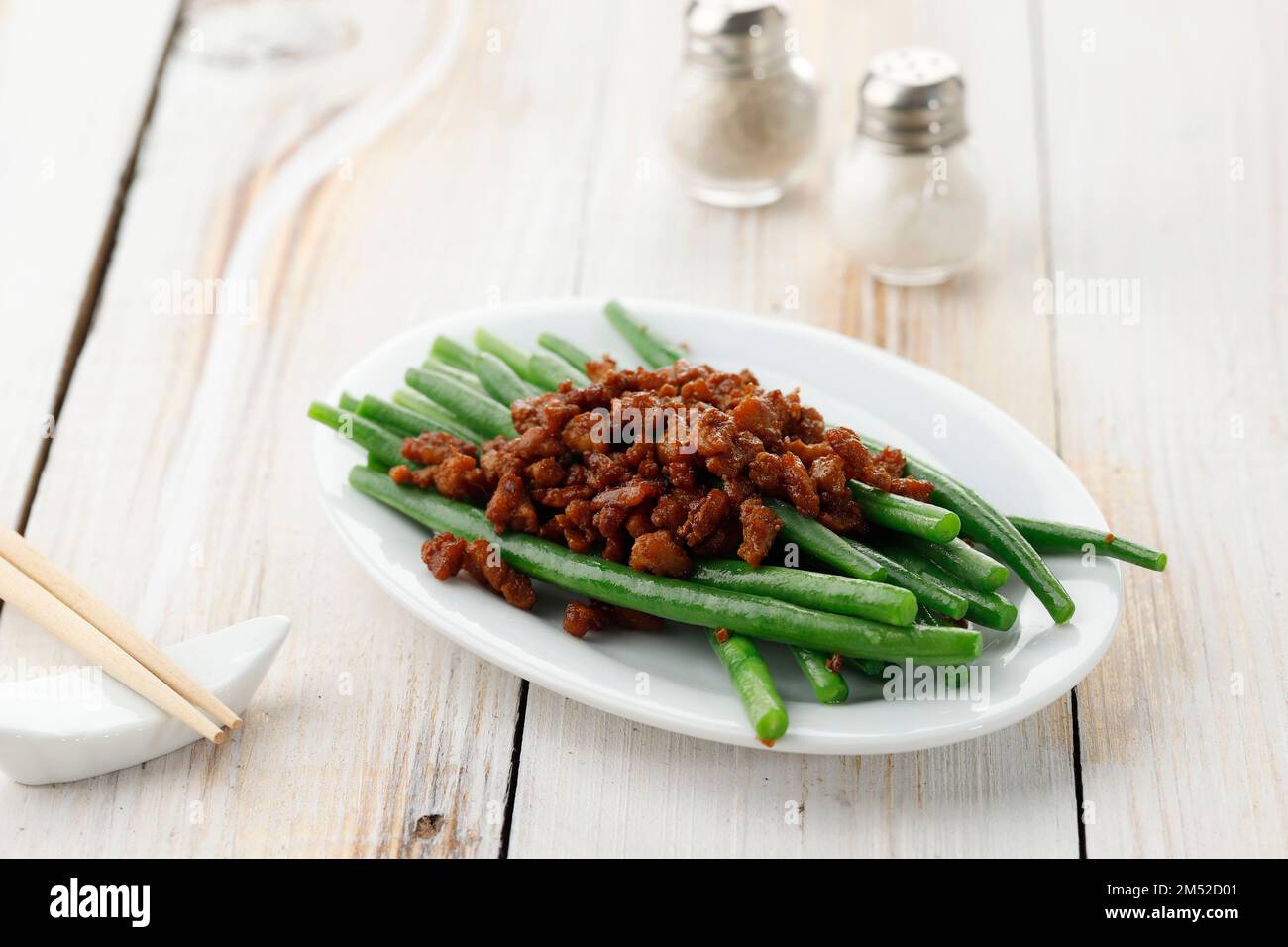 Stir Fried French Bean with Minced Beef. Gan Bian Dou Jiao, Chinese ...
