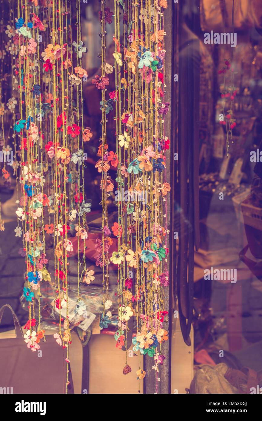 Turkish colorful needle work embroidery flowers as background Stock ...