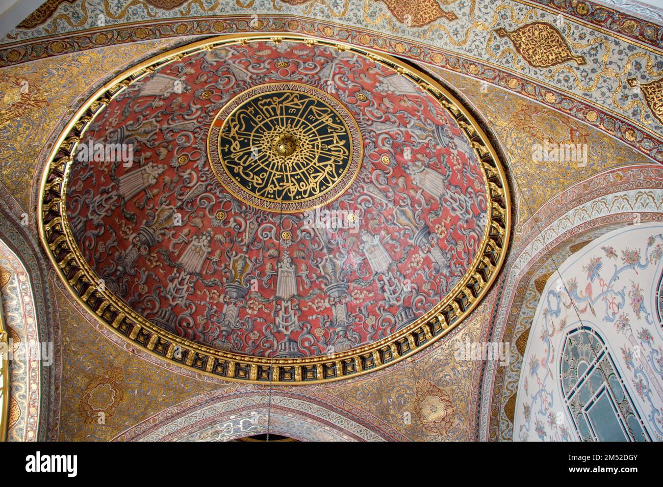 Inner view of dome in Ottoman architecture in, Istanbul, Turkey Stock ...