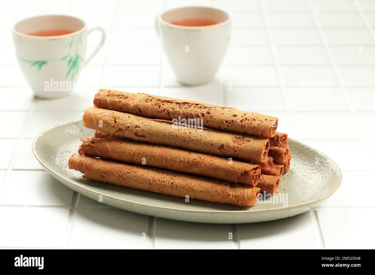 Chinese Waffle Egg Roll or Khanom Thong Muan, Thalinad Crispy Sweet ...