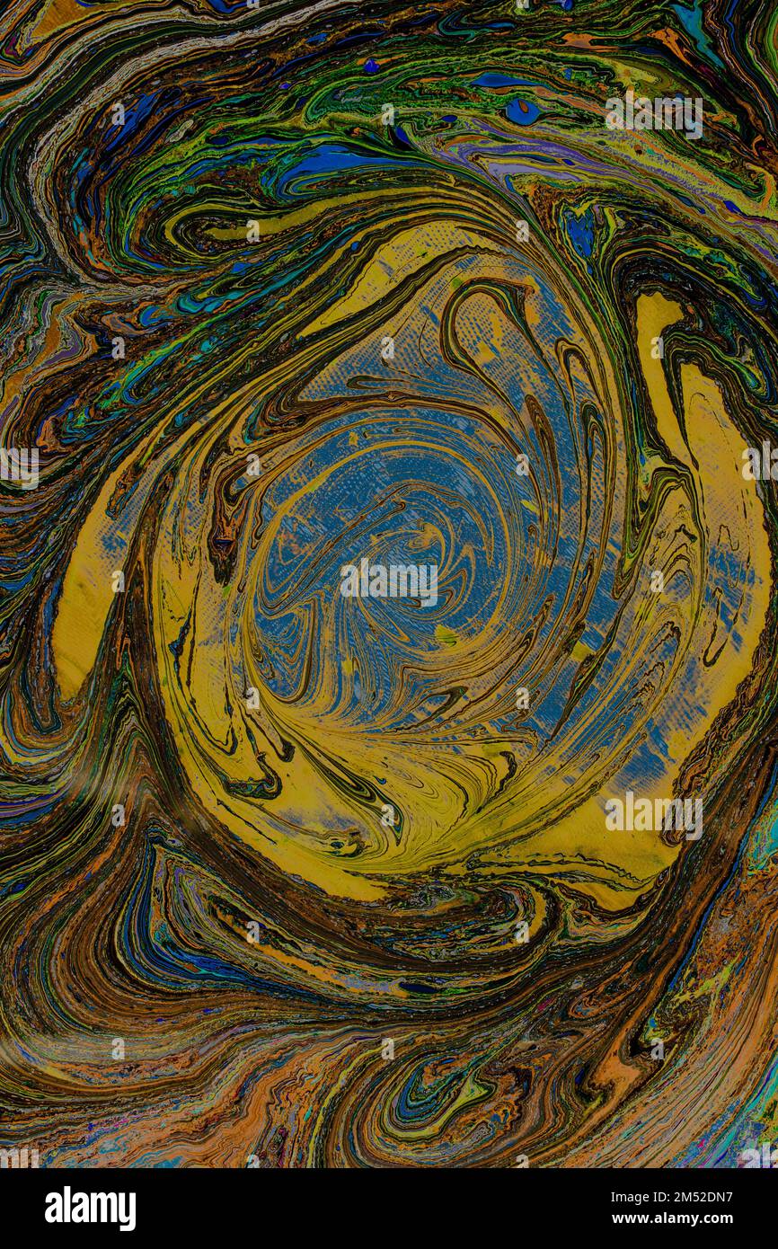 Traditional Ottoman Turkish abstract marbling art patterns as ...